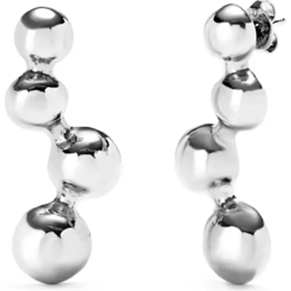 UNODE50 Drop Earrings With Beads - Silver