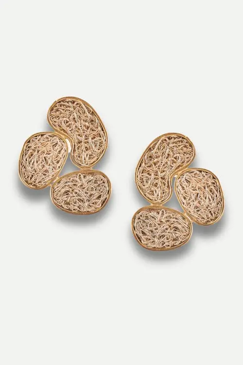 DANIELA MILLAN JEWELRY Daniela Millan Sculptural Statement Earrings - Gold