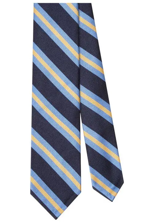 Robert Talbott Newman Signature Repp Necktie - Navy Multi