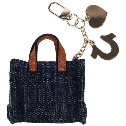 True Religion Mini Denim Tote Bag Charm