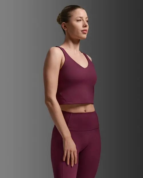 2xu Fluid Longline Bra - Amaretto/amaretto