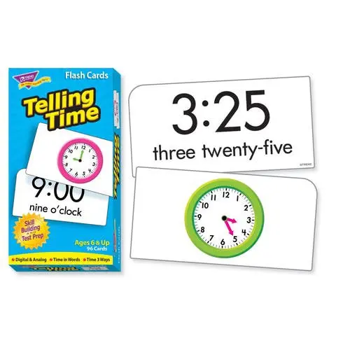 TREND ENTERPRISES Telling Time Skill Drill Flash Cards
