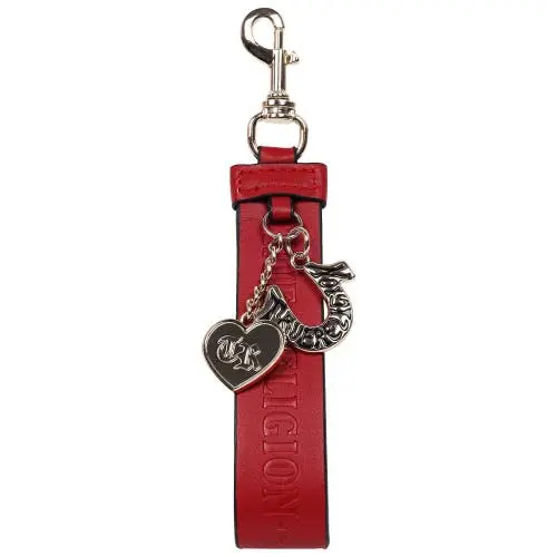 True Religion Bag Charm Keychain - Red