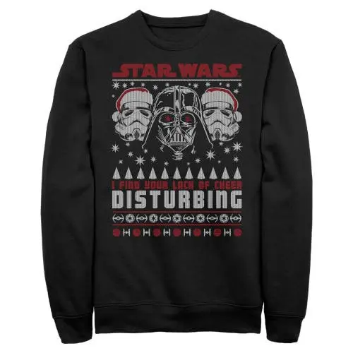 STAR WARS Lack Of Cheer Disturbing" Ugly Christmas Sweatshirt