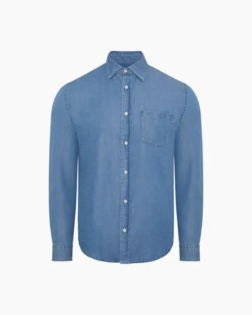 Onia Denim Chambray Long Sleeve Shirt