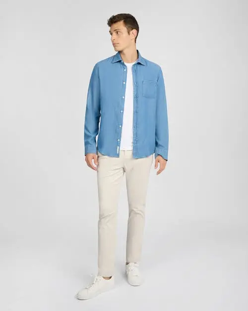 Onia Denim Chambray Long Sleeve Shirt