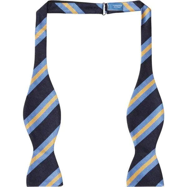 Robert Talbott Bond Self-tie Signature Repp Bow Tie - Navy Multi