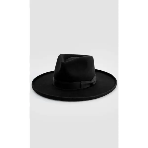 BORN TO ROAM Galilee Rancher Fedora - Black