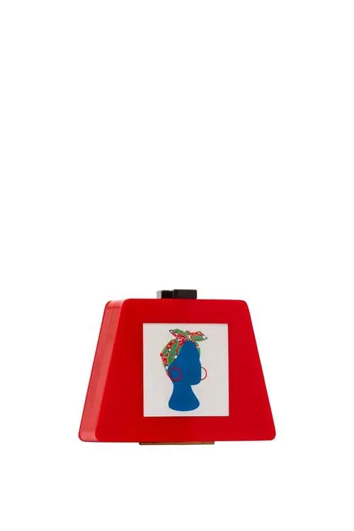 LARALLAN Acrylic Cocktail Clutch With Detachable Chain Strap
