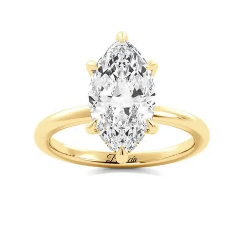 BALACIA Marquise Diamond Solitaire Engagement Ring - Yellow Gold