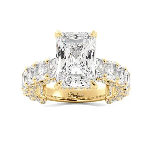 BALACIA Radiant Cut Diamond Engagement Ring - Yellow Gold