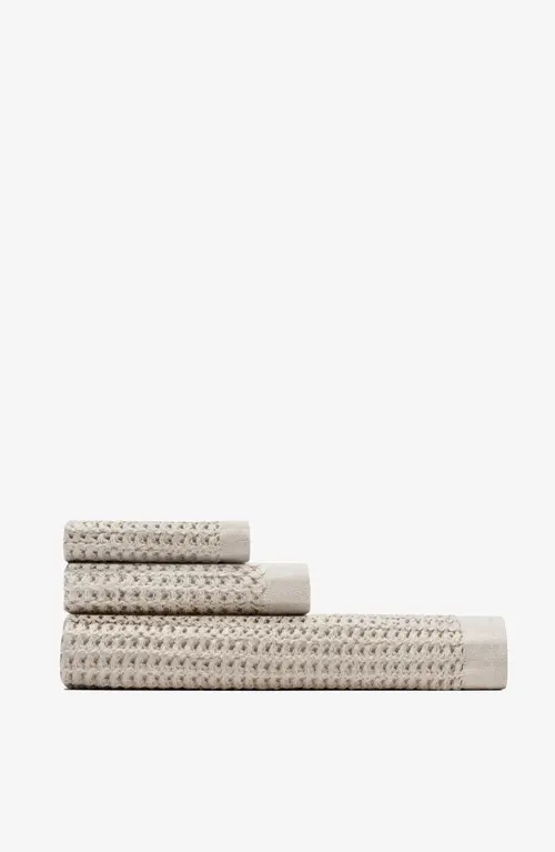 ONSEN Waffle Bath Sheet Set - Oatmeal