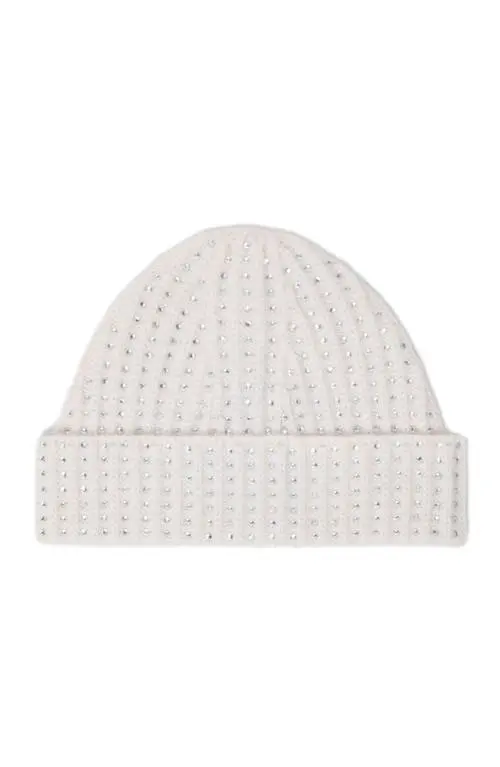 Maje Wool And Rhinestone Beanie - Ecru