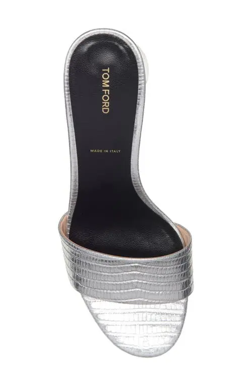 TOM FORD Python Embossed Slide Sandal