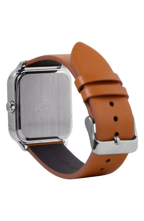 Casio Moonphase Leather Strap Watch - Brown