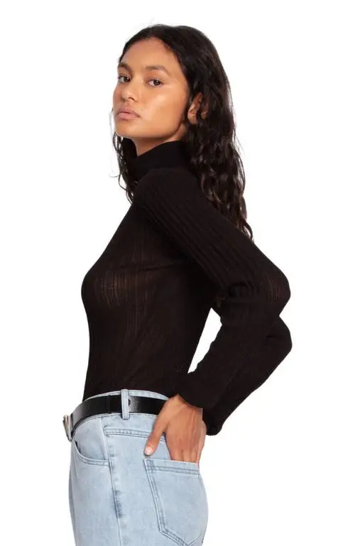 BELLE & BLOOM Knitted Turtleneck - Black