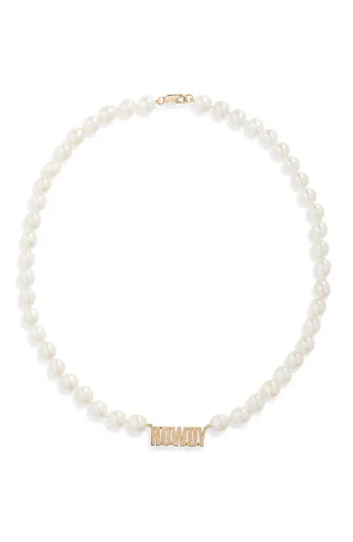 Established Rowdy Pearl Necklace - Gold