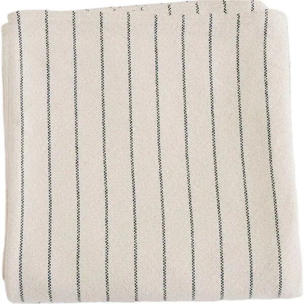 EVANGELINE Pinstripe Blankets - Midnight