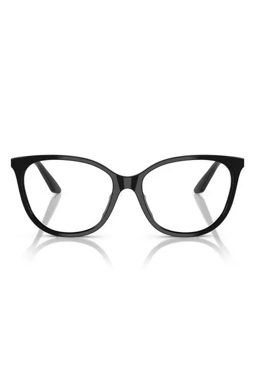 Emporio Armani 55mm Cat Eye Optical Glasses - Shiny Black/demo Lens