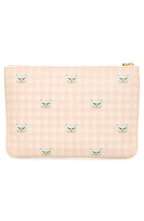 Valentino Garavani Medium Vlogo Signature Leather Pouch - Ivory/multi