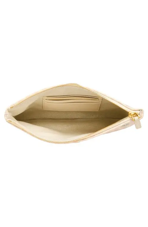 Valentino Garavani Medium Vlogo Signature Leather Pouch - Ivory/multi