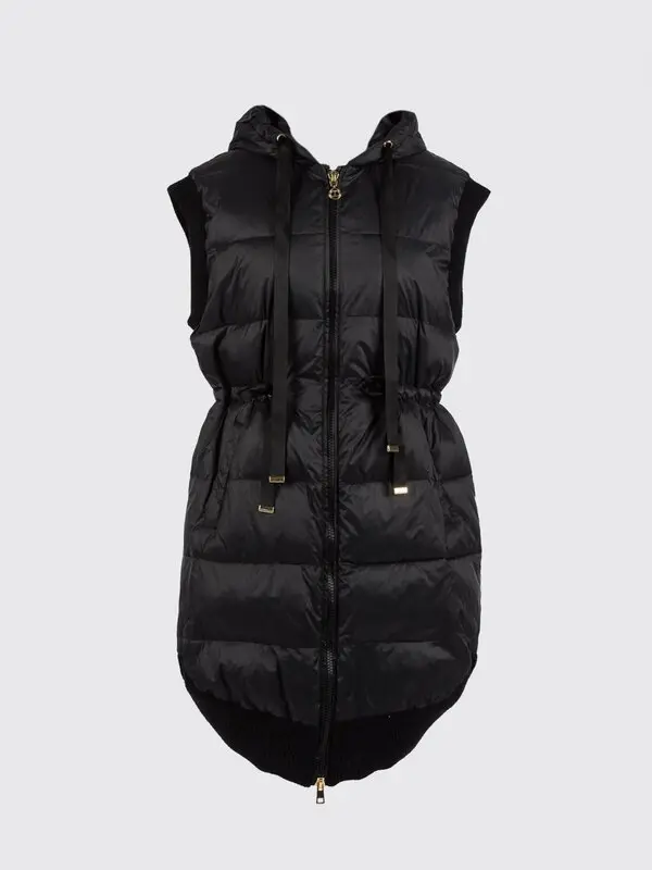 TWINSET Puffer Vest With Drawstring Waist And Hood