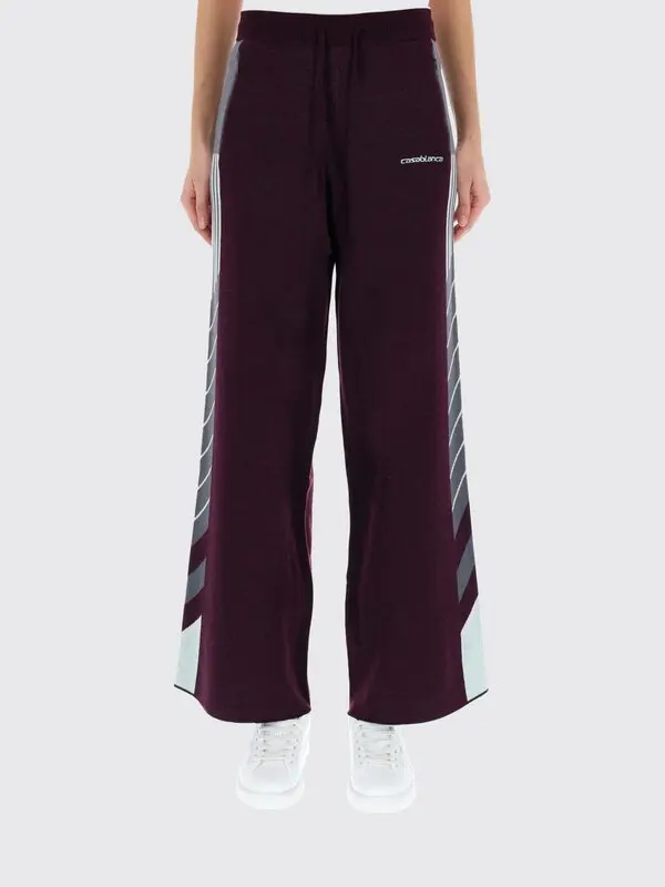 Casablanca Wide Leg Striped Pants - Violet