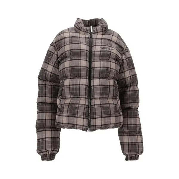 Off-White Spray Check Flannel Down Jacket