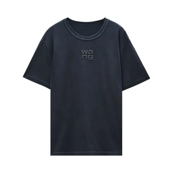 Alexander Wang Short-sleeve Tee With Hotfix Logo