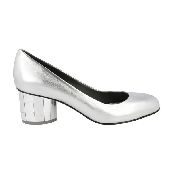 FERRAGAMO Metallic Leather Pump