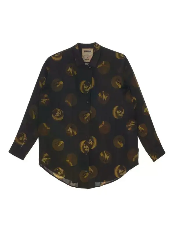 UMA WANG Circular-print Silk-blend Shirt