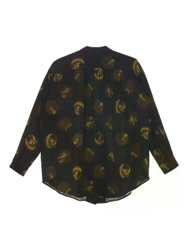 UMA WANG Circular-print Silk-blend Shirt