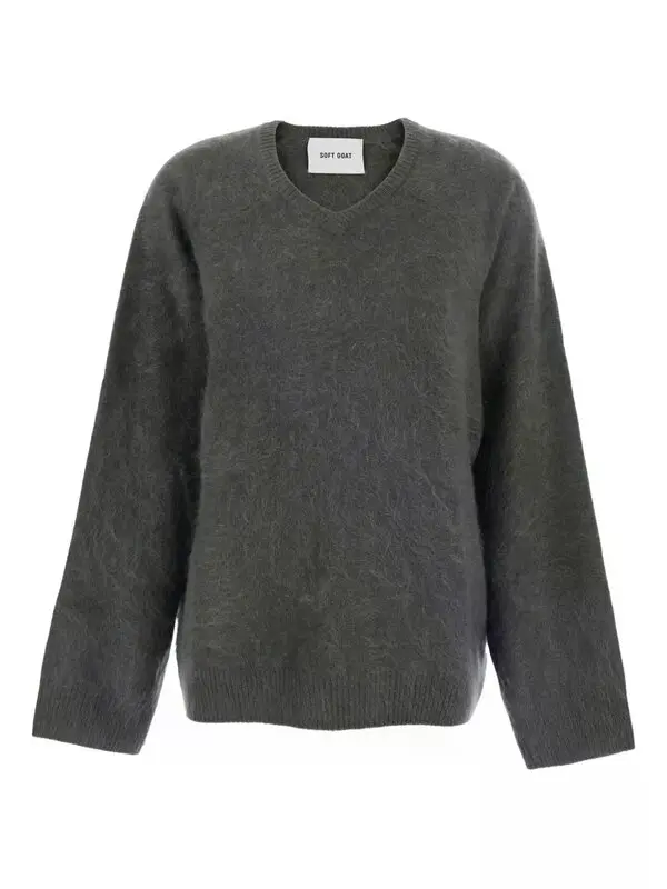 Soft Goat Long-sleeve V-neck Sweater