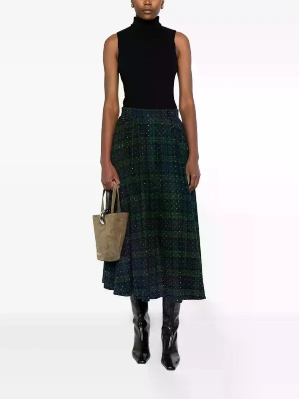 Maje Plaid-check A-line Skirt