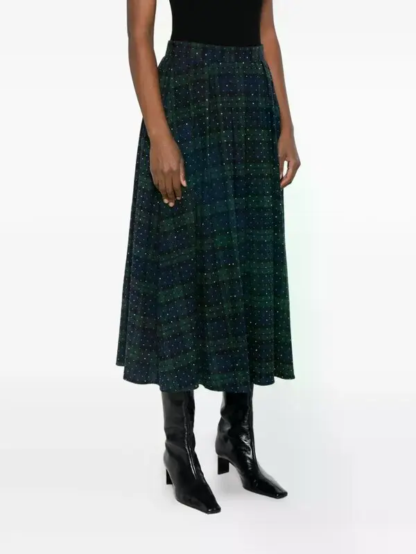 Maje Plaid-check A-line Skirt