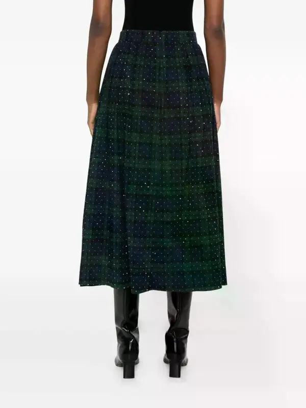 Maje Plaid-check A-line Skirt