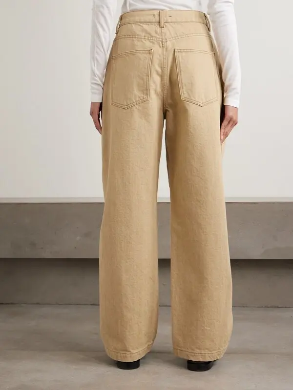 Ossou Lariat Draped Mid-rise Wide-leg Jeans