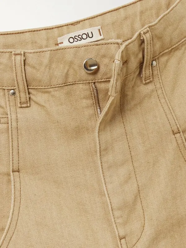 Ossou Lariat Draped Mid-rise Wide-leg Jeans