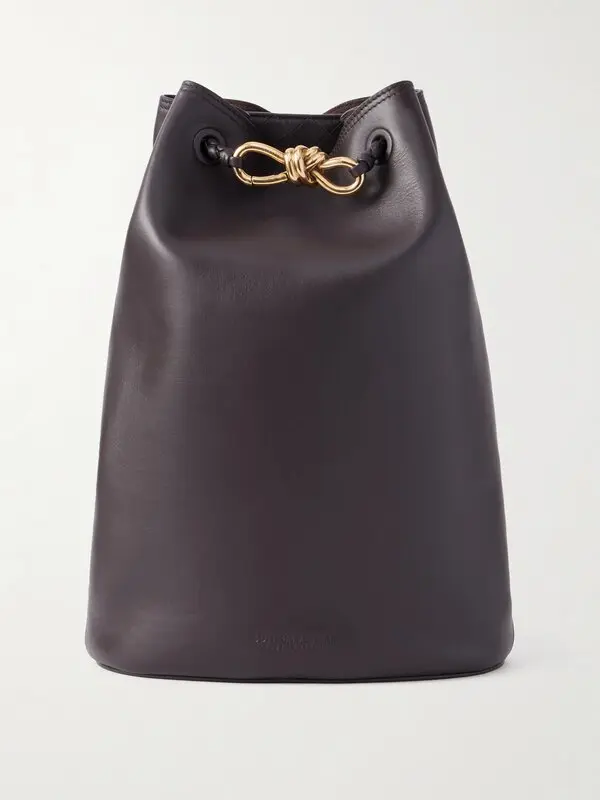 Bottega Veneta Andiamo Leather Backpack - Brown