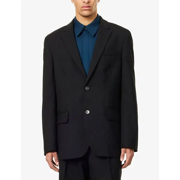 Marni Geometric Jacquard Notch-lapels Wool Jacket