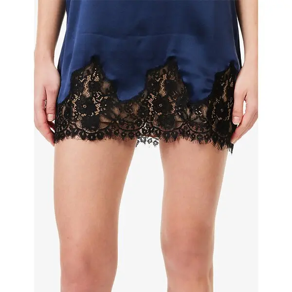 reformation navy mini dress Reformation Catalina Cotton Mini Dress- Size