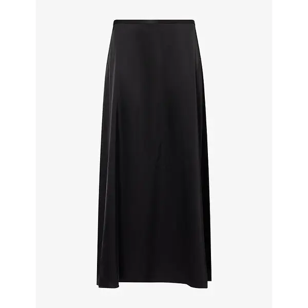 Theory Satin A-line Maxi Skirt