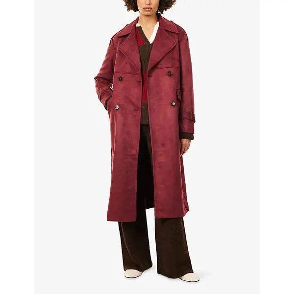 4TH & RECKLESS Wallace Belted Faux-suede Coat
