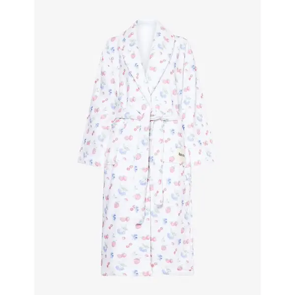 DJERF AVENUE Terry-cotton Robe Xl/xxl - Summer Berries