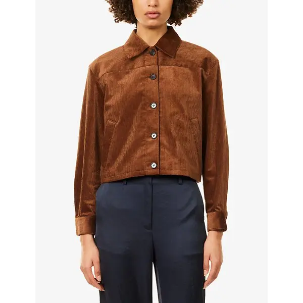 Theory Cropped Cotton-blend Jacket