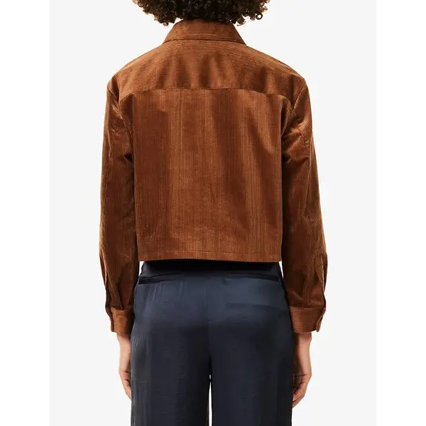 Theory Cropped Cotton-blend Jacket