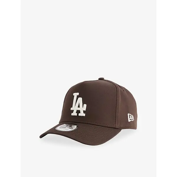 New Era La Dodgers Mlb Side Patch E-frame Cotton Cap - Dark Brown