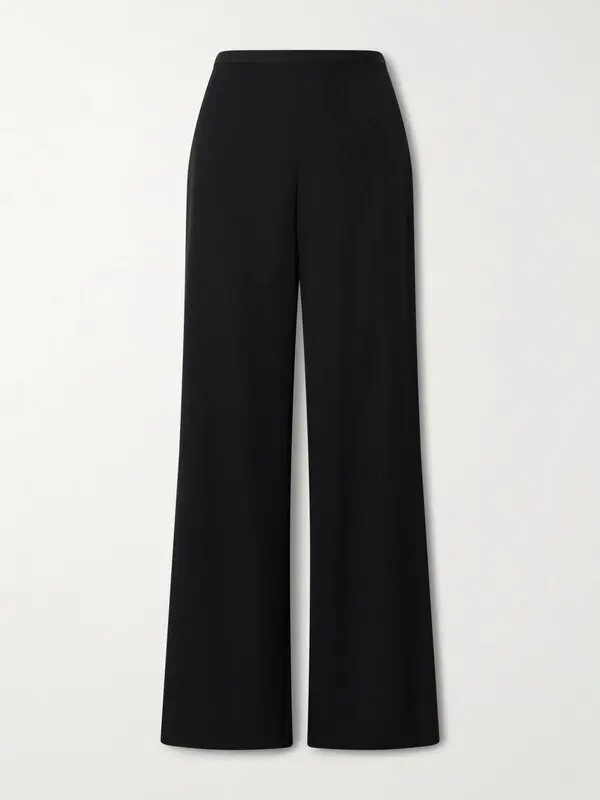 THE ROW Roger Wool-crepe Wide-leg Pants