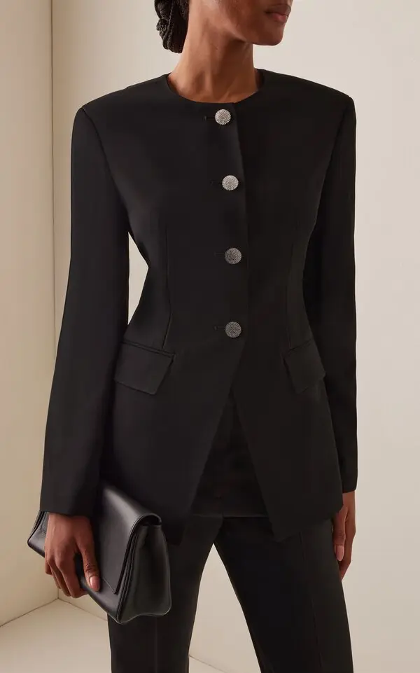 Lafayette 148 New York Cluster-button Crepe Jacket
