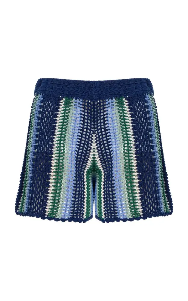 ALL THAT REMAINS Hand-knit Cotton Mini Shorts - Multi